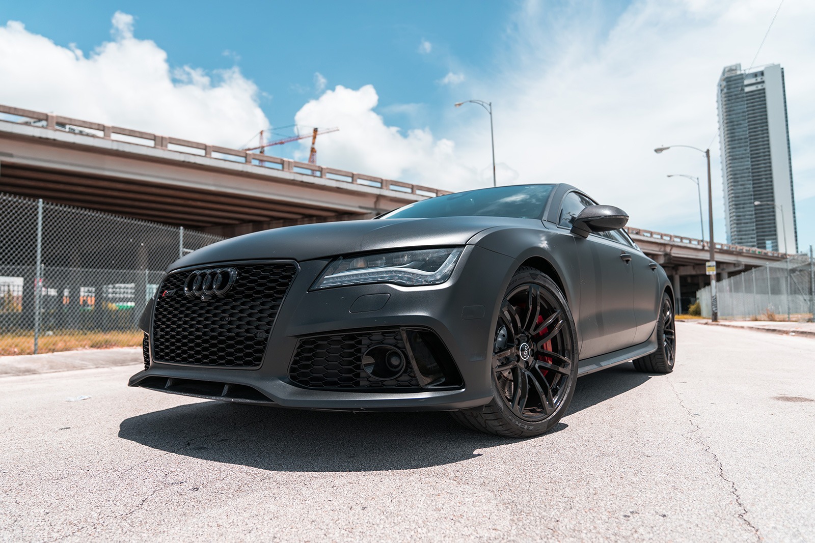 2016 Audi RS7 Matte Black MVP Miami Exotic Rentals