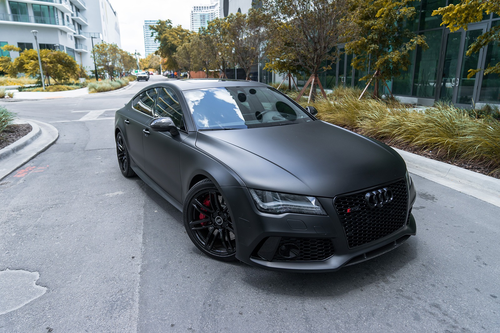 2016 Audi RS7 Matte Black MVP Miami Exotic Rentals